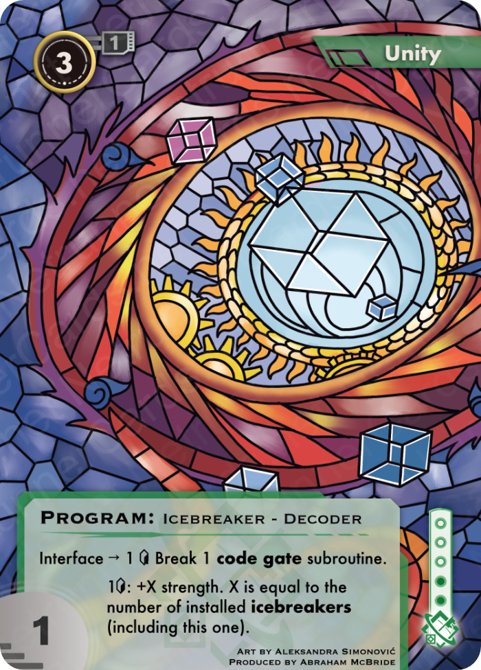 Unity - Alt-art by Alexsandra Simonović – Netrunner Cards